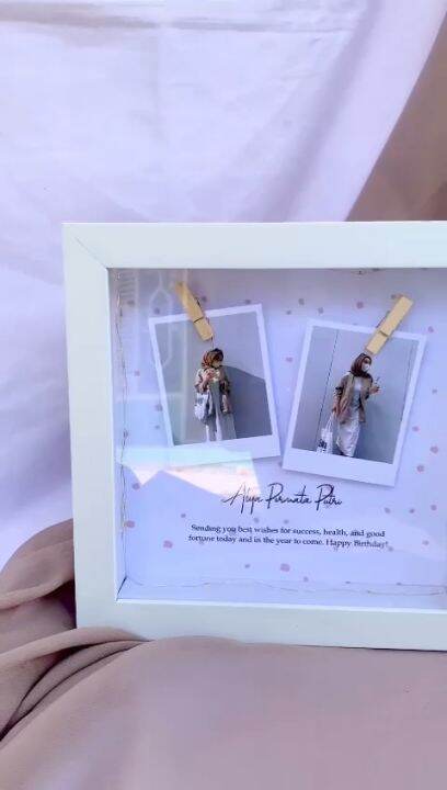 (2020001) Frame 3d ukuran 20x20 kado wisuda, ulang tahun, anniversary ...