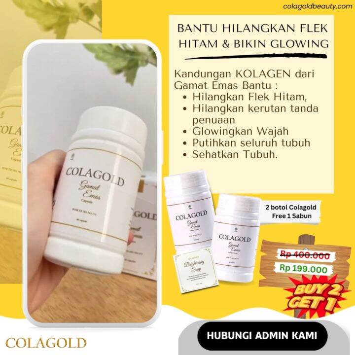 COLAGOLD Kapsul Herbal Ekstrak Gamat Emas - 12 Botol | Lazada Indonesia