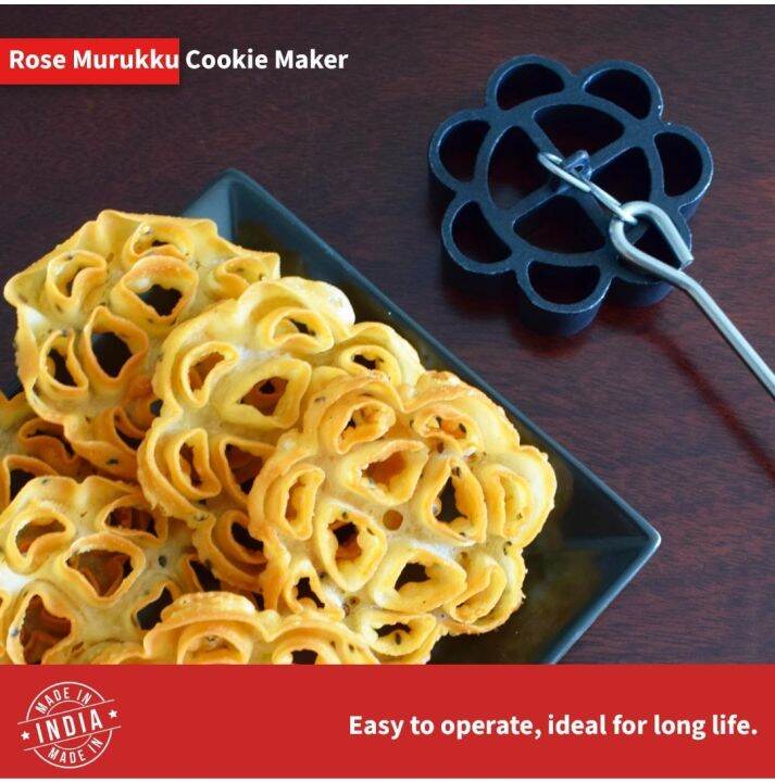 Nonstick Achu muruku achu/Nonstick rose cookies maker/kuih loyang/kuih ...