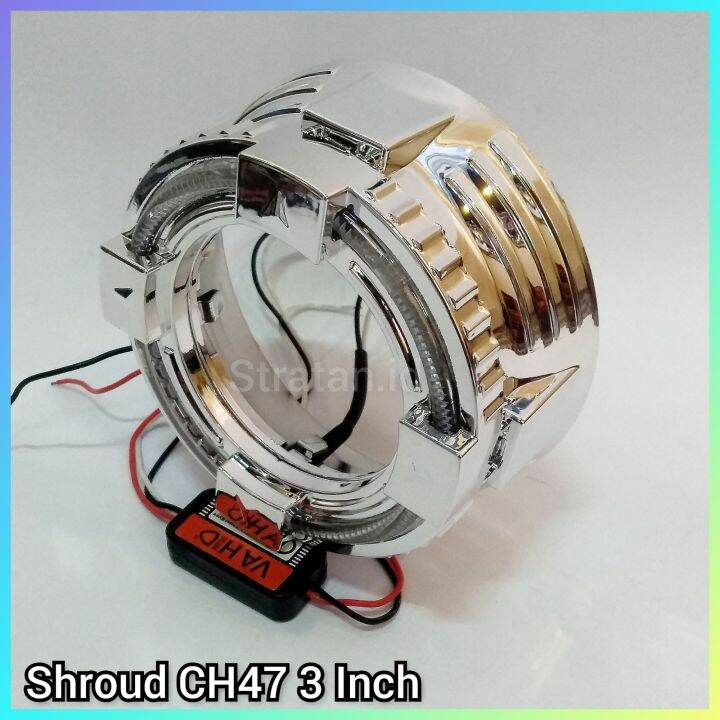 Shroud Ch47 Casing Projector 3 Inch + Crystal Angel Eyes + Driver ...