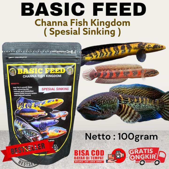 basic feed channa fish kingdom spesial sinking | pelet ikan channa ...