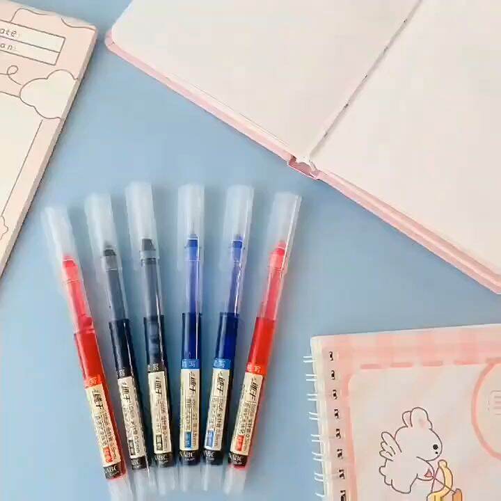 Straight Liquid Rollerball Gel Gel Pen 0.5 Needle Tube Quick Dry ...