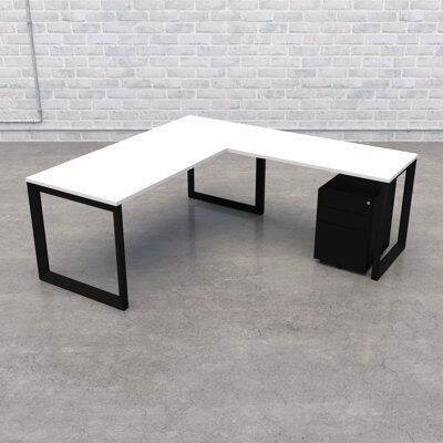 Meja kerja Letter L set laci minimalis | Lazada Indonesia