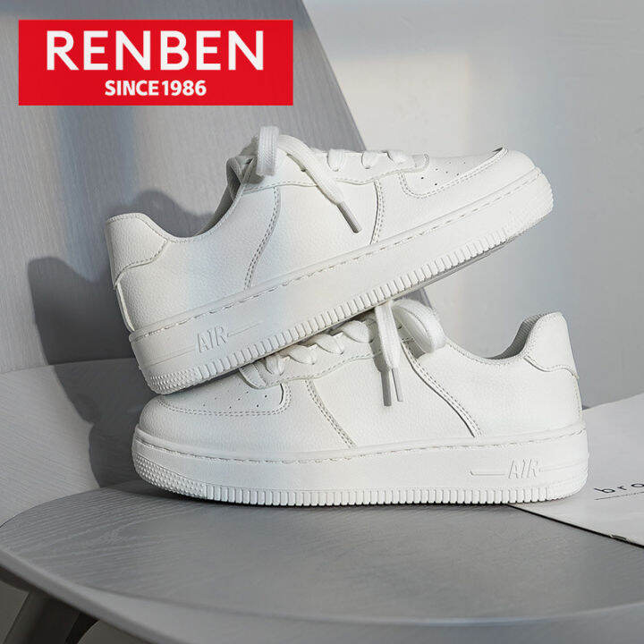 RENBEN New little white shoe woman Air Force One sneakers Students casually lace fashion board ...