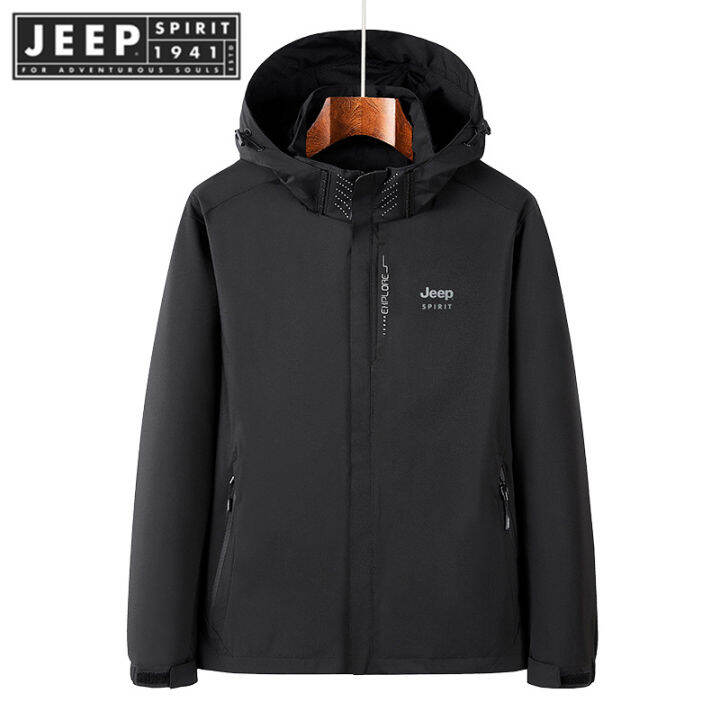 JEEP SPIRIT 1941 ESTD Original Official Coat Men 'S Outdoor Hooded ...