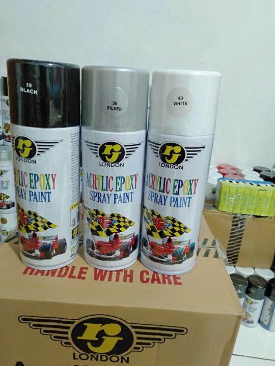 cat semprot rj london 400cc hitam kilap,putih,dan silver pylox pilox ...