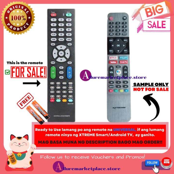 Ready to Use Universal TV Remote Control for Xtreme Smart TV Android MF ...
