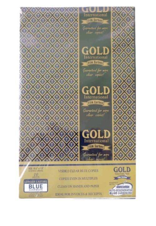 10 sheets Gold International Film carbon Long lasting Blue carbon Long ...