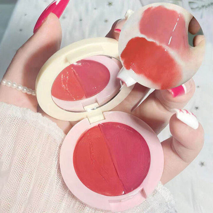 🔥Orfila Moisturizing Two-color Lipstick Plate Water Gloss Mirror ...