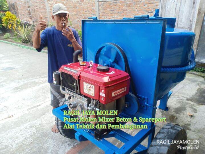 Mesin Molen 500 Liter + Diesel YANMAR TF 65 R RADIATOR Molen Beton ...