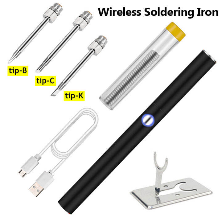 Wireless Soldering Iron Set Portable Mini Electric Soldering Iron 510 ...