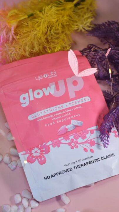 Glow Up Glutathione 30 x 1000mg Lozenges [free glow up soap] | Lazada PH