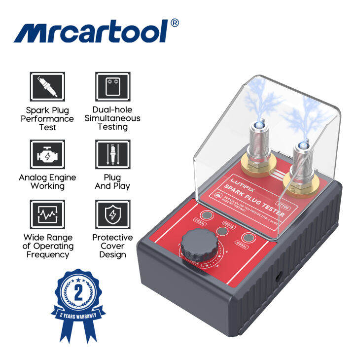 MRCARTOOL ST100 เครื่องทดสอบหัวเทียนรถยนต์ 220V ดับเบิ้ลโฮลเครื่องทดสอบหัวเทียน เครื่องมือ ...