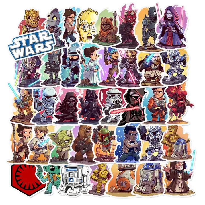 สติ๊กเกอร์ Star wars 03 สตาร์วอร์ 50ชิ้น สติ้กเกอร์ สติกเกอร์ starwars ...