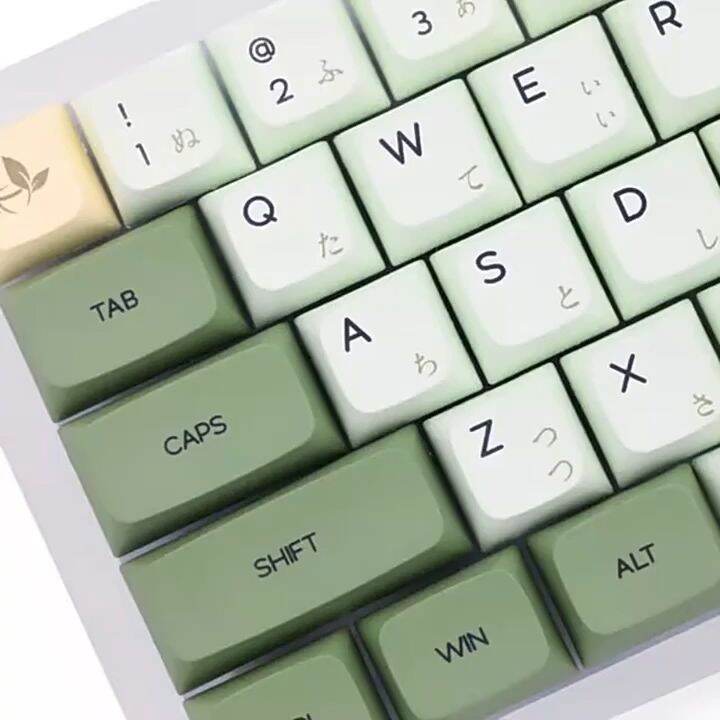 Matcha Sublimation PBT Keycaps คำ XDA Profile ภาษาอังกฤษญี่ปุ่น124 Key ...
