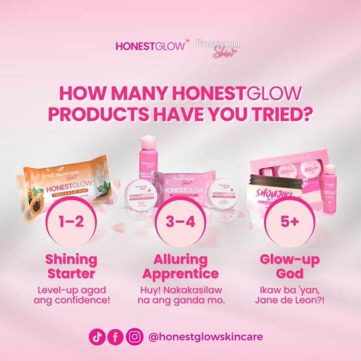 Honest Glow Kojic Soap / Rejuv Set / Bleaching Whipped Cream | Lazada PH