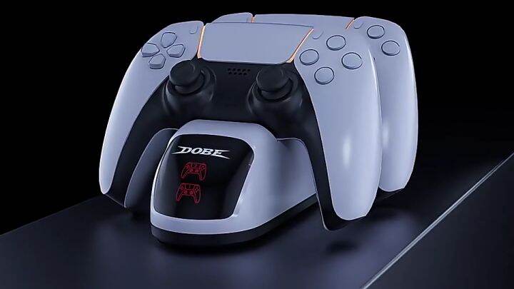 Dobe PlayStation PS5 DualSense Sony Controller Fast-Charge Charging Station Safety Chip ...