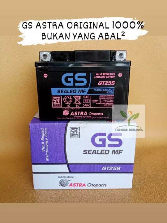 Aki kering MF GTZ-5S GS ASTRA ORIGINAL Honda Vario 110, Supra125, Revo ...