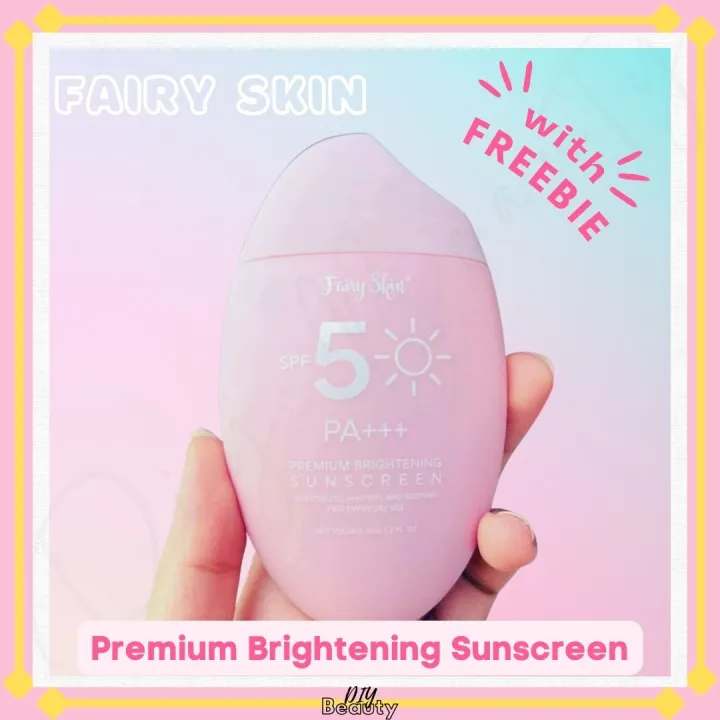 Authentic FairySkin (8g) SPF50 Premium Brightening Sunscreen w/COD and Freebies | Lazada PH
