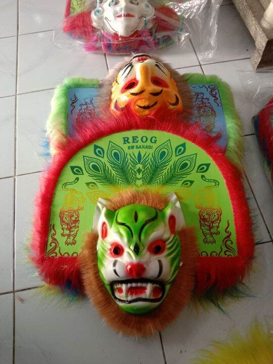 Topeng reog macan dan srigala baru isi 20 pcs | Lazada Indonesia