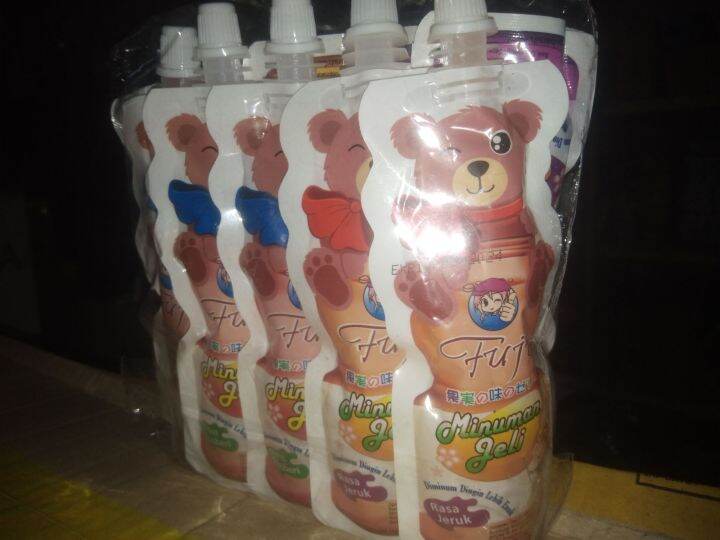 Fuki minuman jeli rasa strobery, anggur, jeruk dan mangga 1 pack isi 10 ...