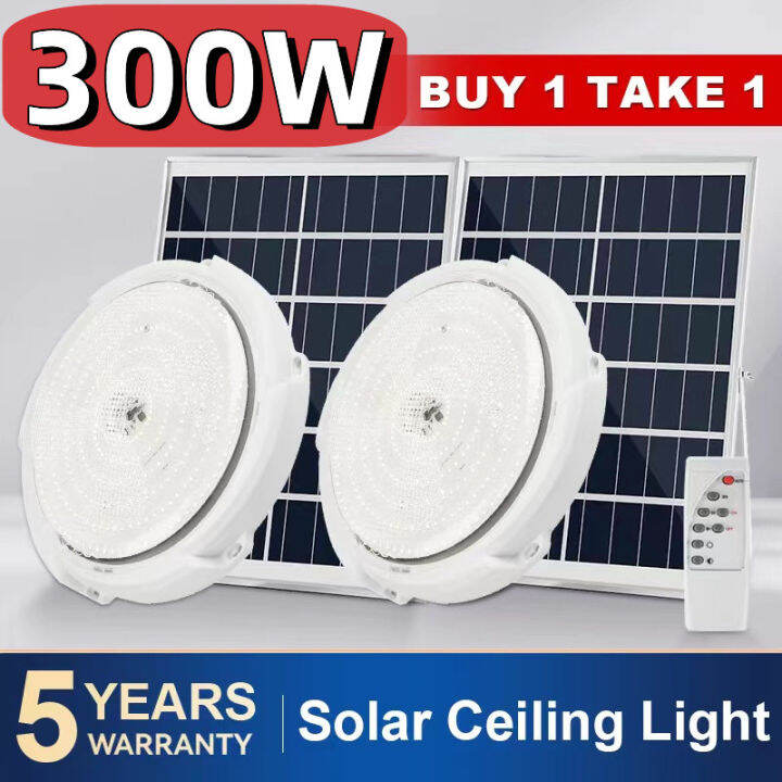 （🎉🎉BUY1 TAKE 1）solar ceiling light 500W 300W 200W 100W Indoor household ...