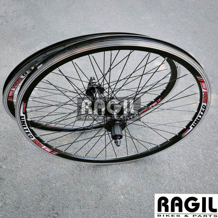 WHEELSET SEPEDA 26 UNITED RIMS RIM VELG LUBANG 36 HOLE 36H HUB FREEHUB ...