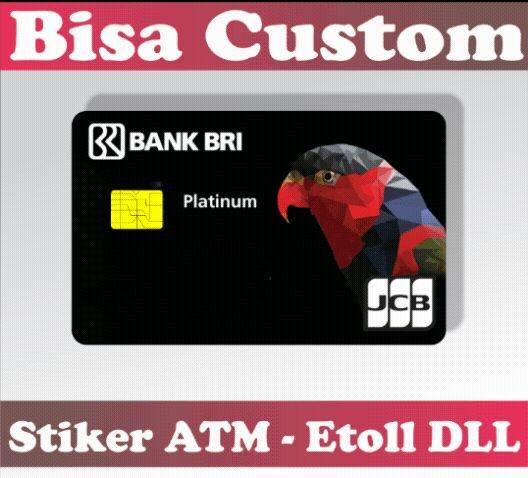 Stiker atm Bri bni mandiri bca amex anime etoll brizzi custom ...