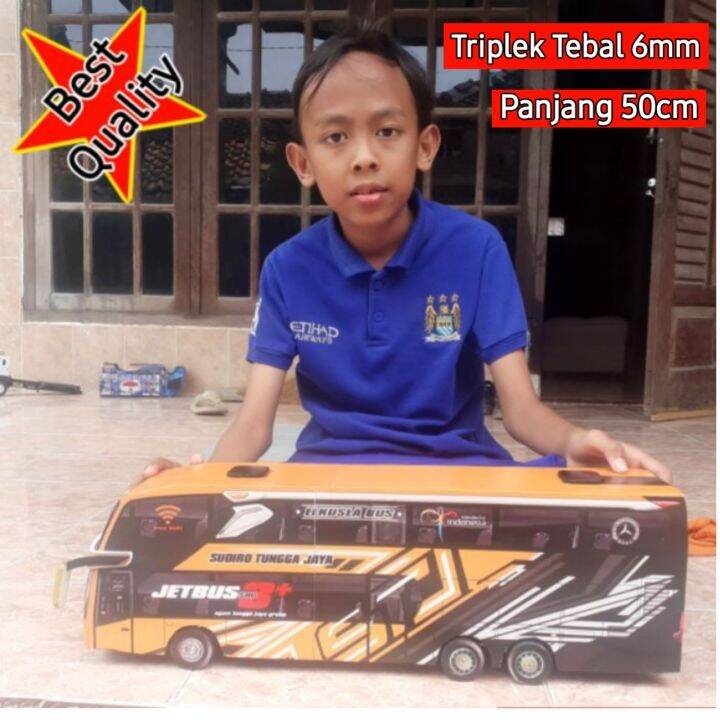 Miniatur Bus Sudiro Tungga Jaya Double Decker | Lazada Indonesia
