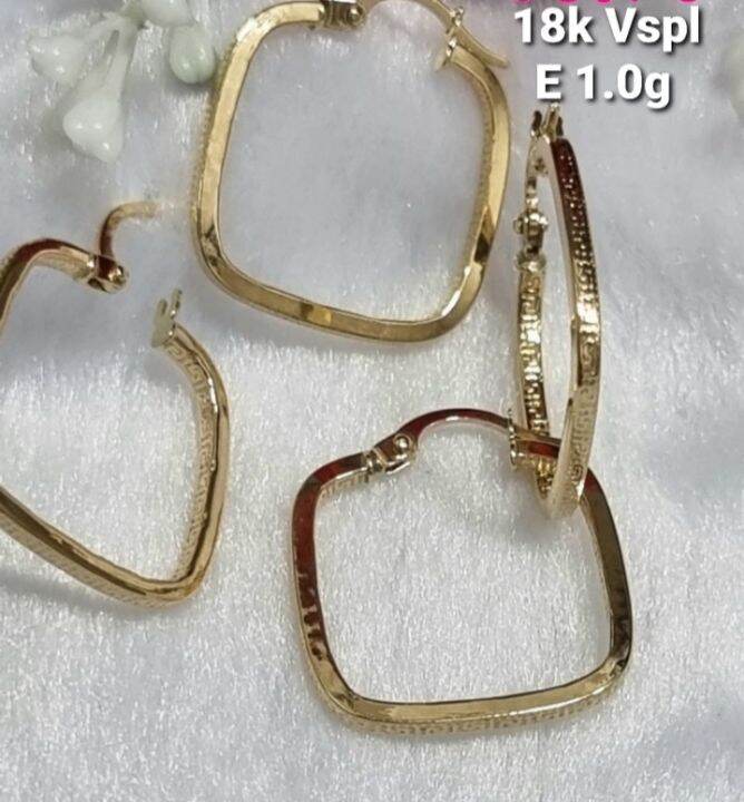 YES PH Legit TUNAY NA GINTO 18K SAUDI GOLD EARRINGS (1.0grams) 100 ...