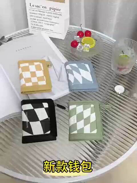 New Versatile Small Wallet Woman Folding Zipper Card Holder Coin Purse ...