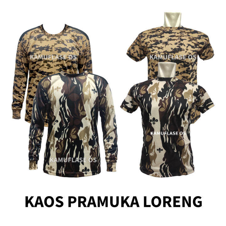 KAOS PRAMUKA LORENG KAOS LAPANGAN LORENG PRAMUKA | Lazada Indonesia