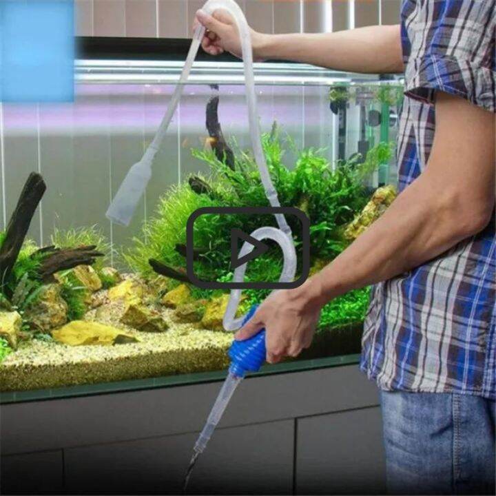 Aquarium Clean Vacuum Water Change Changer Gravel Cleaner Tank Siphon Pump，143CM，Safe, fast and ...