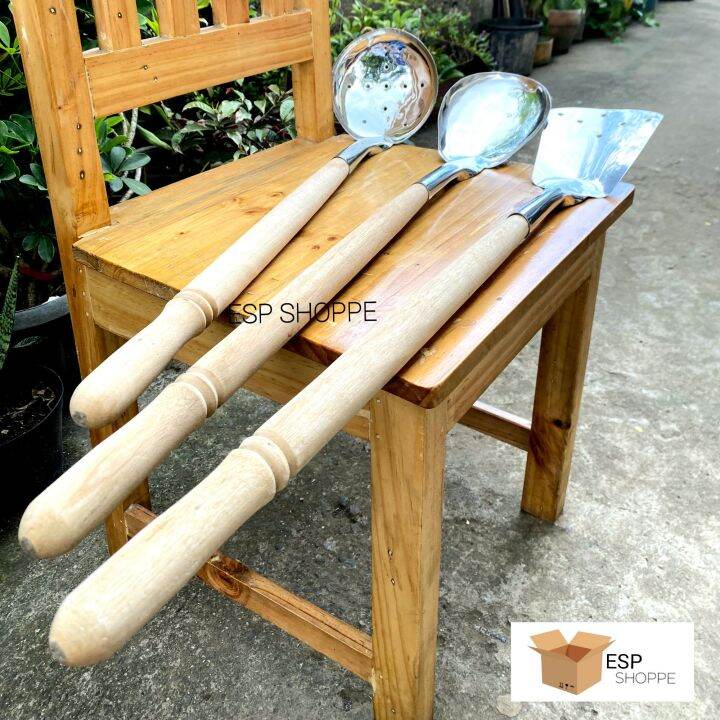 EXTRA LARGE SANDOK 304 STAINLESS WITH HARD WOOD QUALITY HANDLE Pang ...