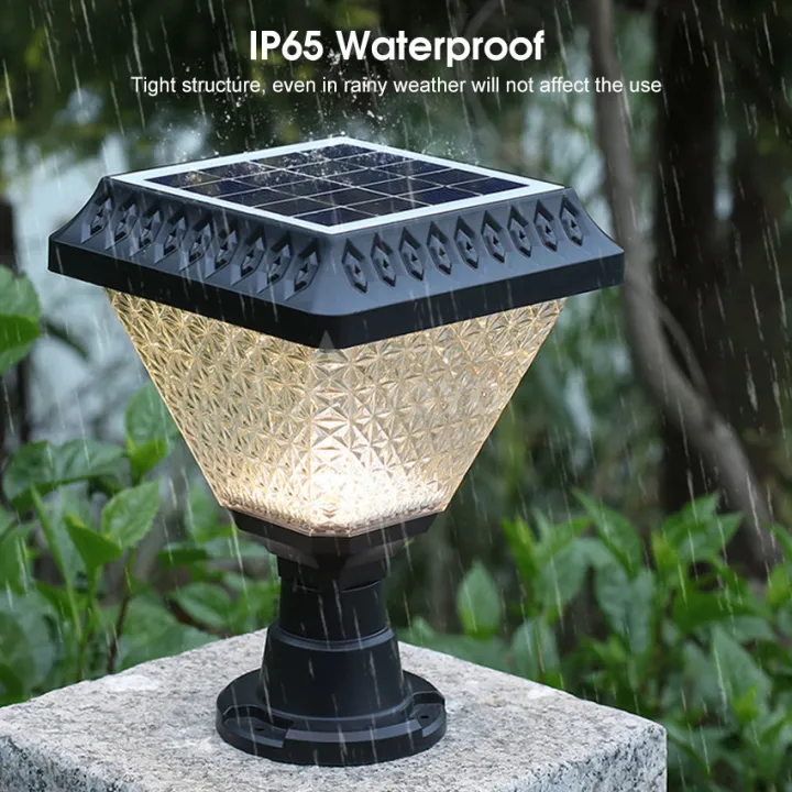 Auoyo Solar Led Outdoor Light Waterproof Garden Pillar Lights Solar ...