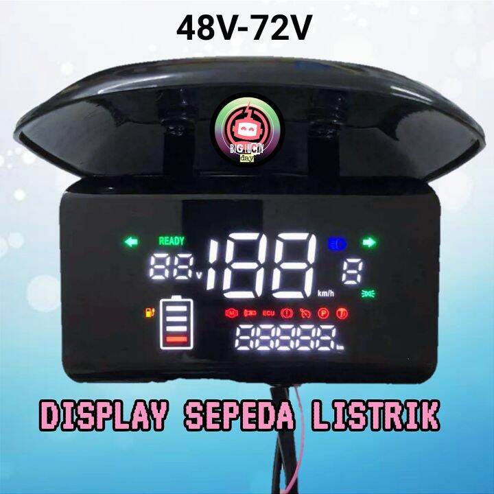 LAYAR LCD DISPLAY SEPEDA LISTRIK SPEEDOMETER DIGITAL 48V 60V 72V MOTOR ...