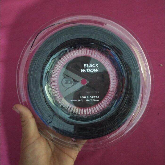 Senar Raket Tenis / Tennis DUNLOP BLACK WIDOW SPIN AND POWER ROLL ...