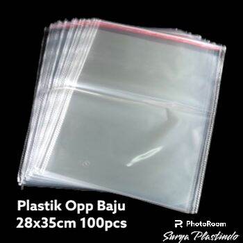 100pcs Plastik Opp Baju 28x35cm Plastik Bungkusan Baju | Lazada Indonesia