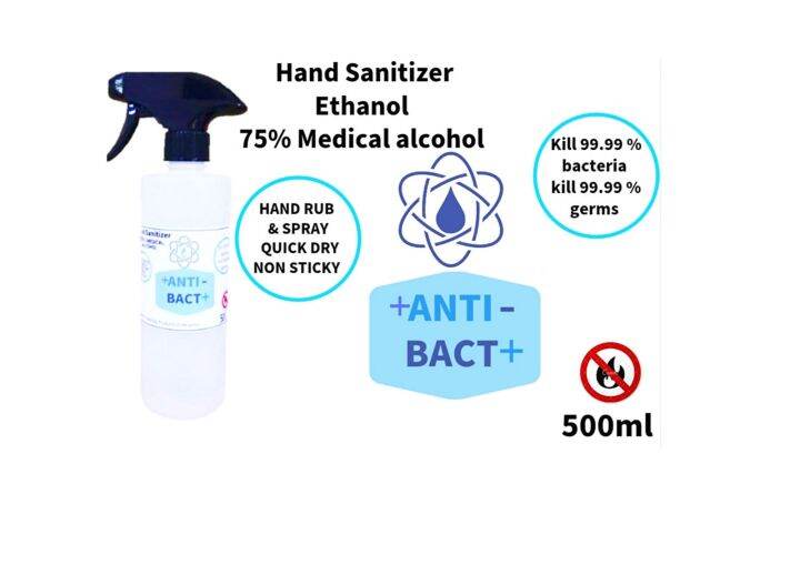 Hand Sanitizer Ethanol 80 % Ethyl Alcohol 500ml | Lazada
