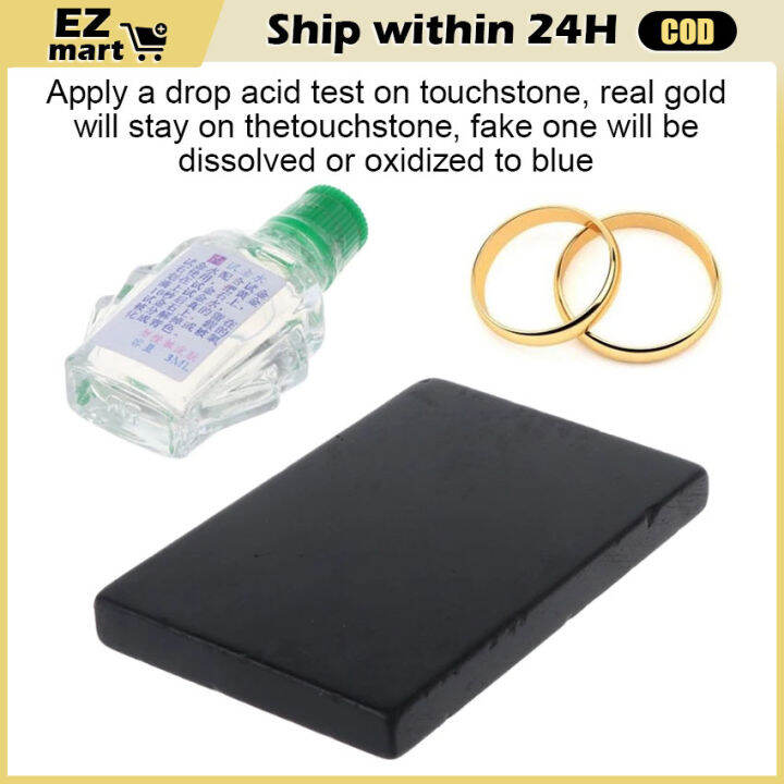Practical Acid Test Kit Silver Platinum Gold Testing Touchstone Jewelry ...