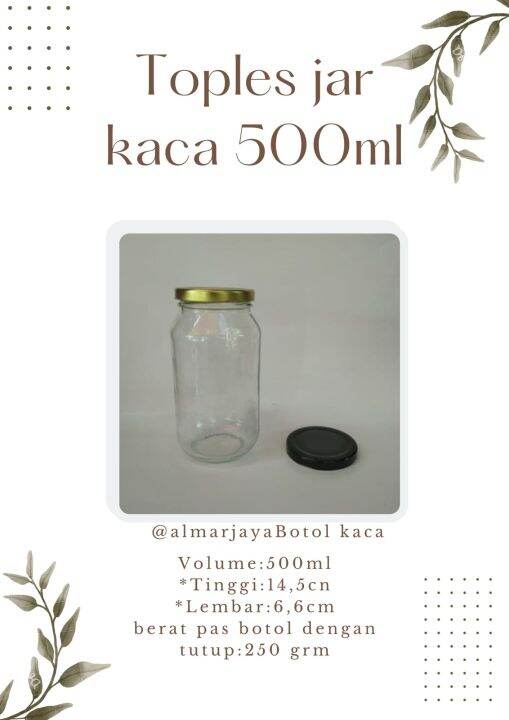 botol toples kaca 500 ml | Lazada Indonesia