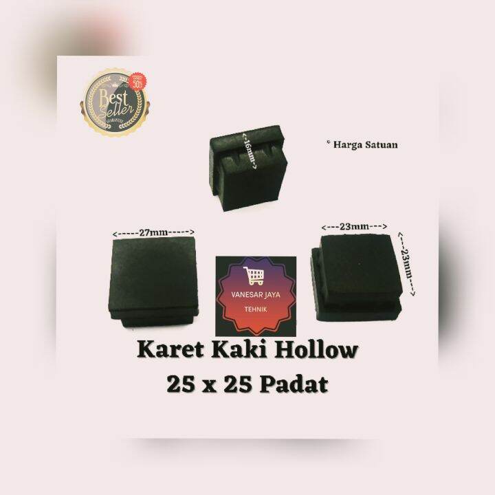 KARET KAKI HOLLOW 25x25 FUL PADAT KAKI KURSI MEJA RAK BESI HOLLO ISI 4PCS | Lazada Indonesia
