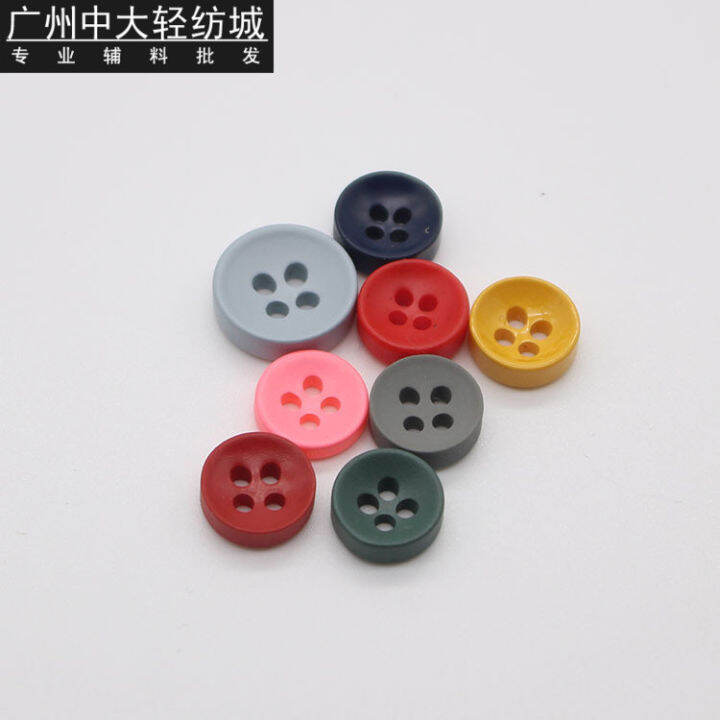 Color Concave Four Holes Resin Button Men's and Women's Shirt Shirt ...