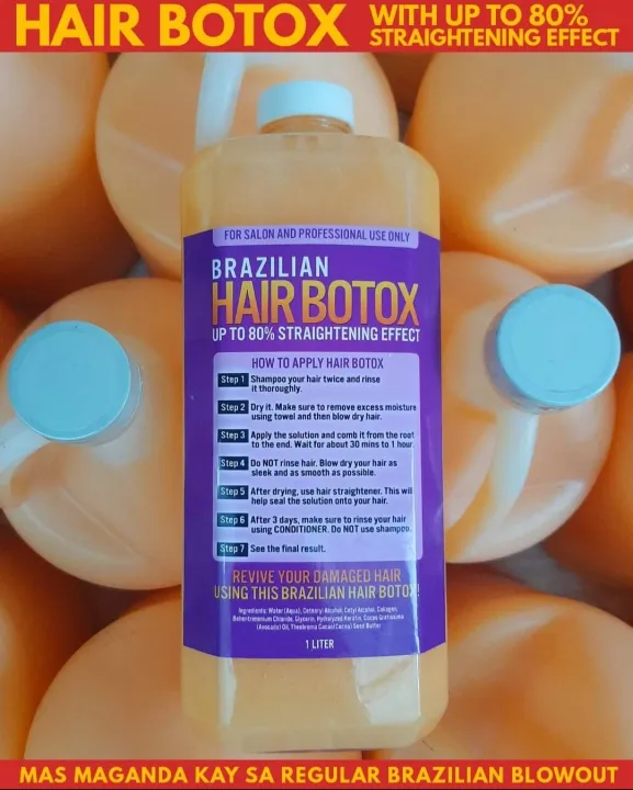 BRAZILIAN HAIR BOTOX up to 80% Straightening effect (1000ml) | Lazada PH