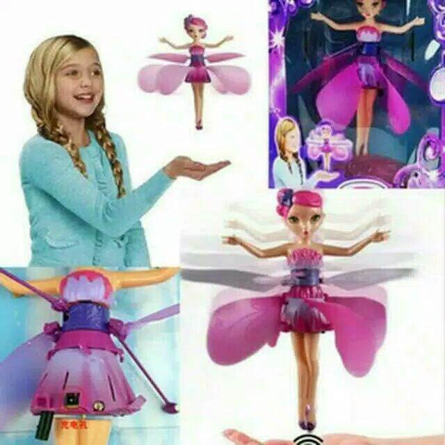 Mainan Karakter Peri Barbie Terbang Sensor Tangan / Mainan Viral Anak ...