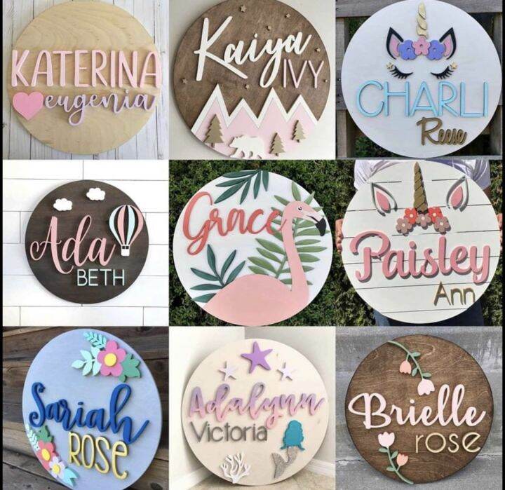 WALL/DOOR WOODEN PERSONALIZED NAME DISPLAY | Lazada PH