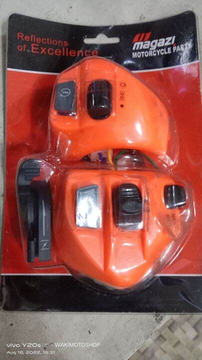 Handle Switch Mio Sporty Scooter Orange Color Left and Right | Lazada PH
