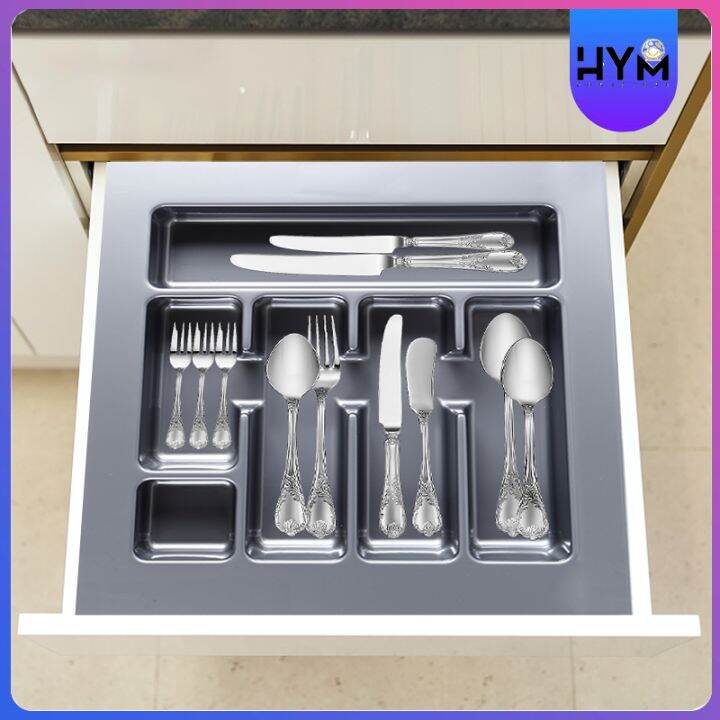 HYM Cutlery Organizer Tray Spoon and Fork Organizer Rack Fits for Pull ...