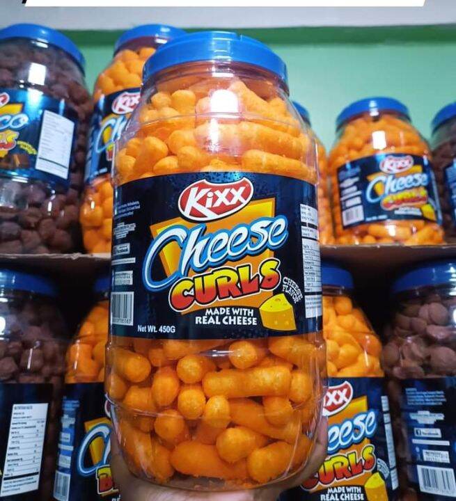 KIXX CHEESE CURLS IN A JAR 450G BIG SIZE, SNACKERS CHIPS | Lazada PH