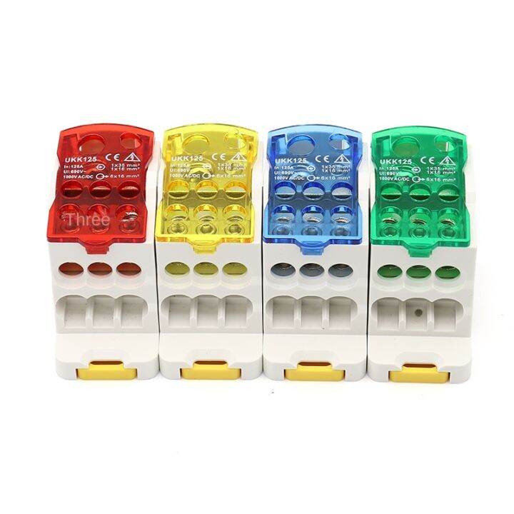 Terminal Block UKK80A Electric Wire Connector 1 in many Out Din Rail distribution Wiring ...